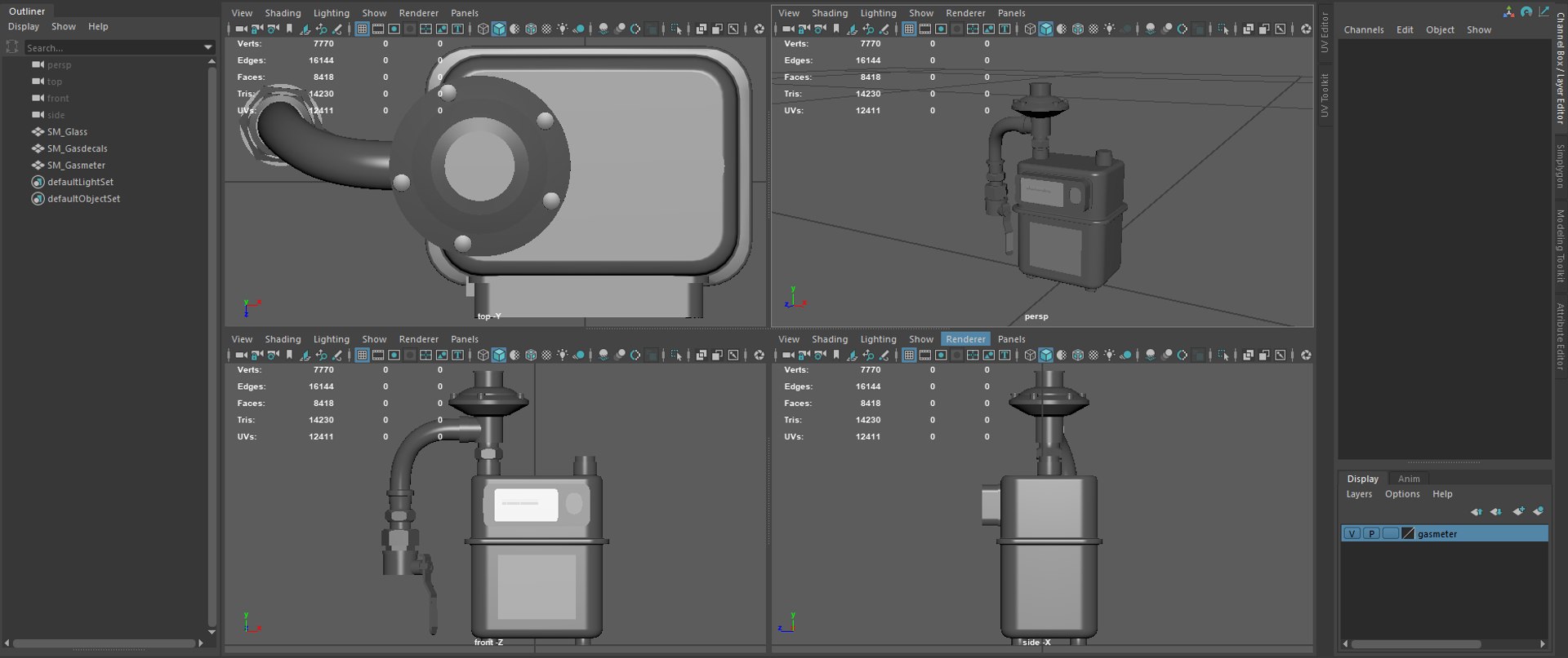 Gas Meter Game Ready PBR 3D - TurboSquid 2070155