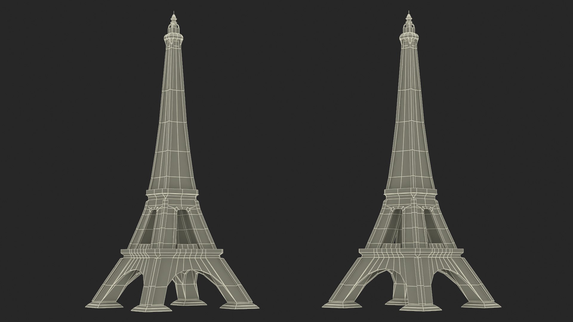 Low Poly Cartoon Model Eiffel Tower 3D Model - TurboSquid 2382393