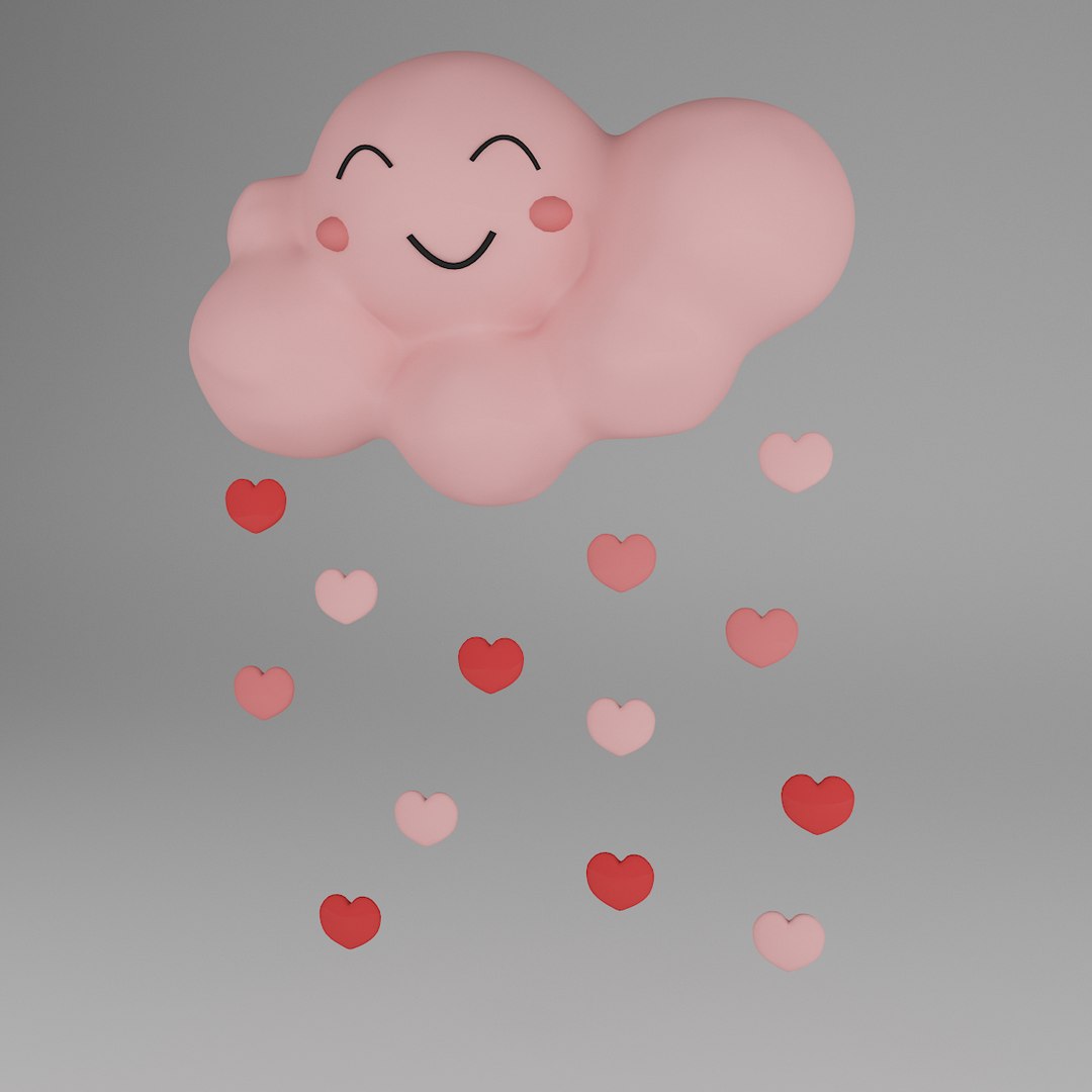 3D HAPPY CARTOON CLOUDY Model - TurboSquid 2158395