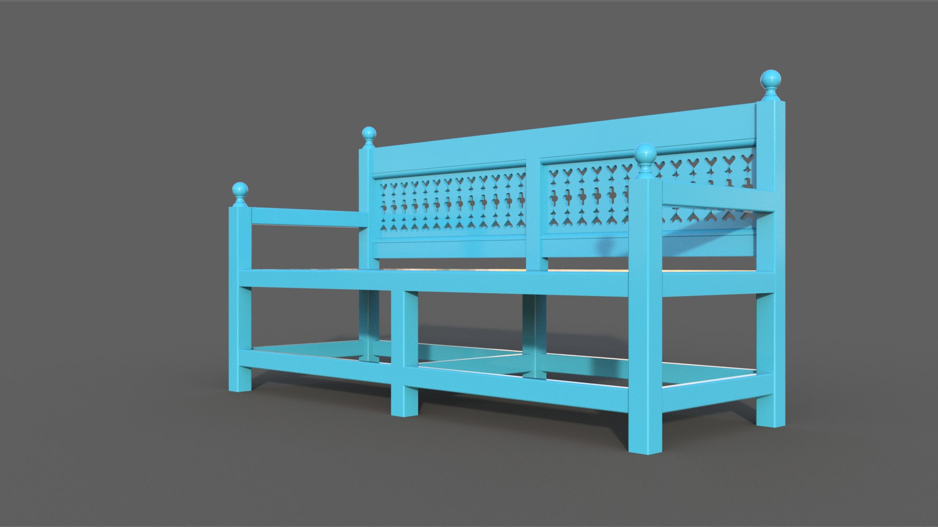 Qatari Wooden Bench 3D - TurboSquid 1964881