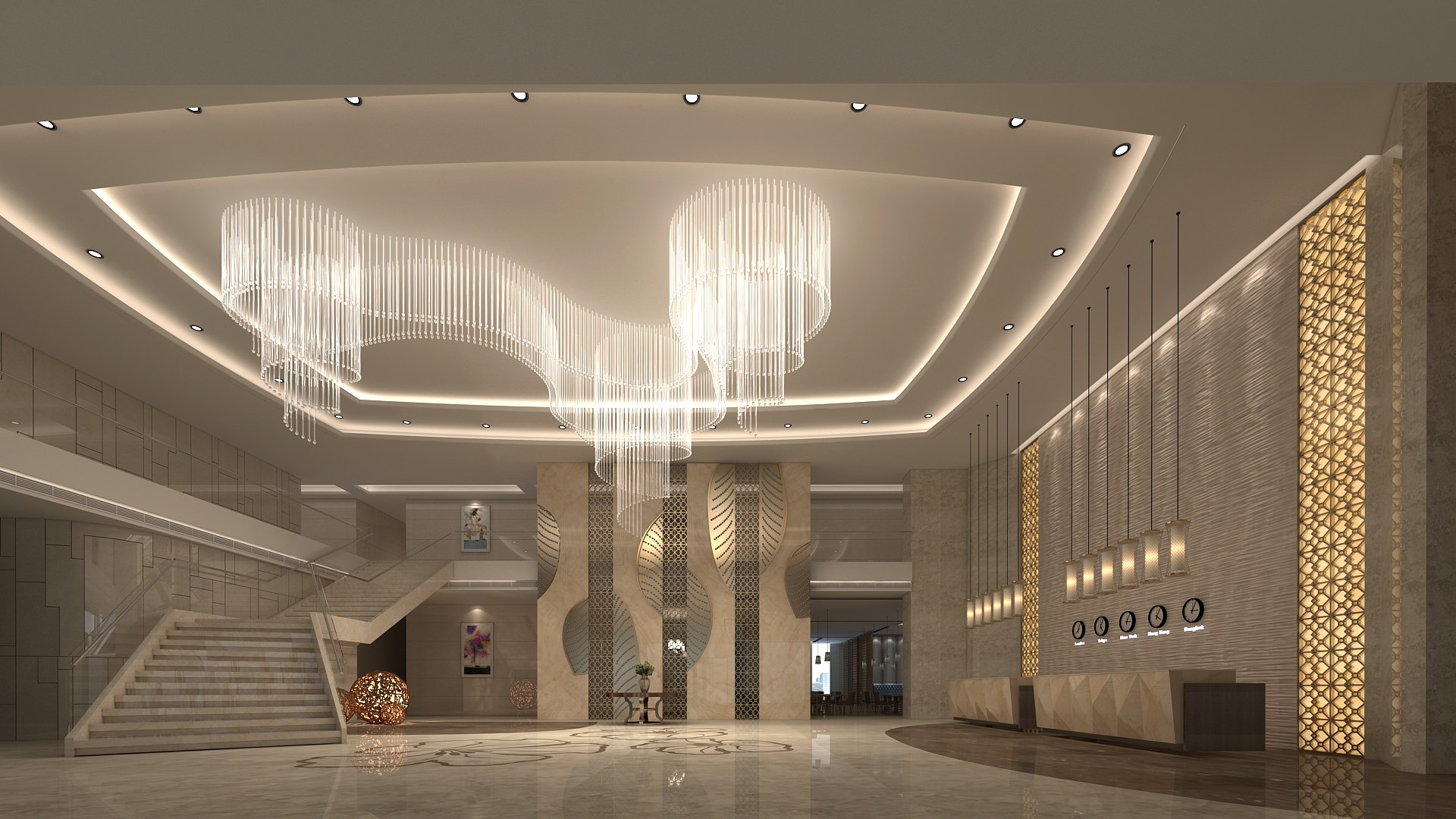 3D Model Hotel Lobby Scene 08 - TurboSquid 2210811