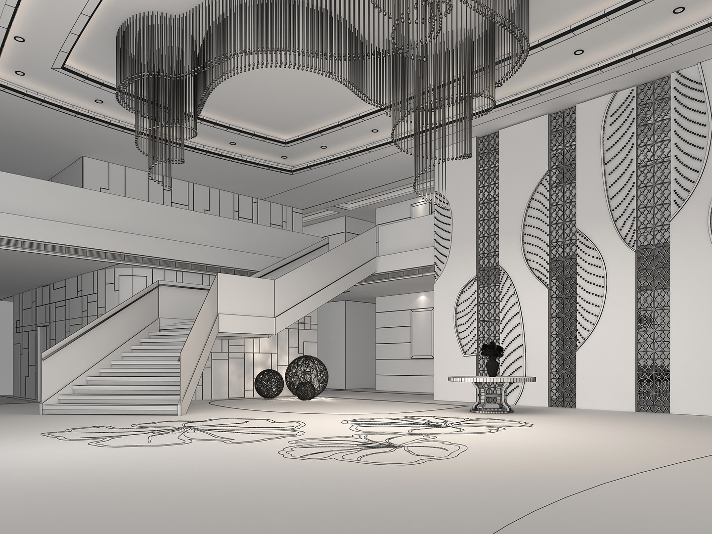 3D Model Hotel Lobby Scene 08 - TurboSquid 2210811