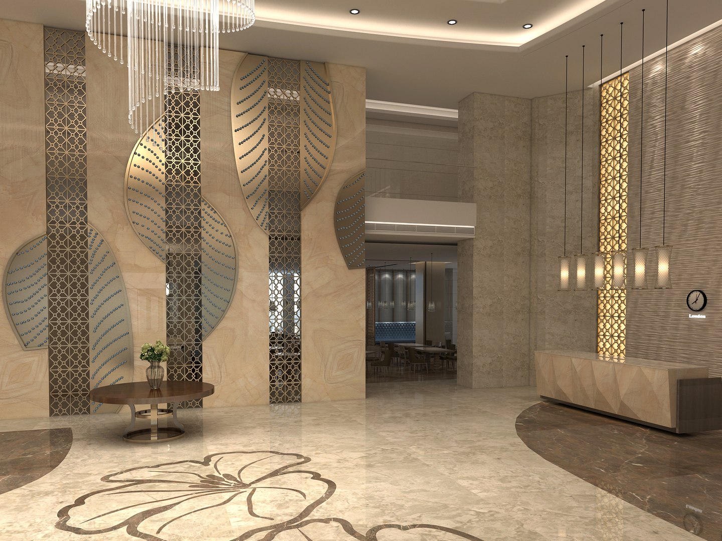 3D Model Hotel Lobby Scene 08 - TurboSquid 2210811