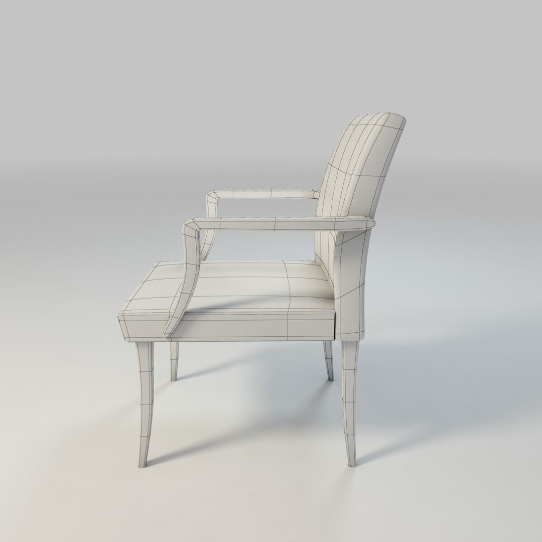 3d leather arm chair