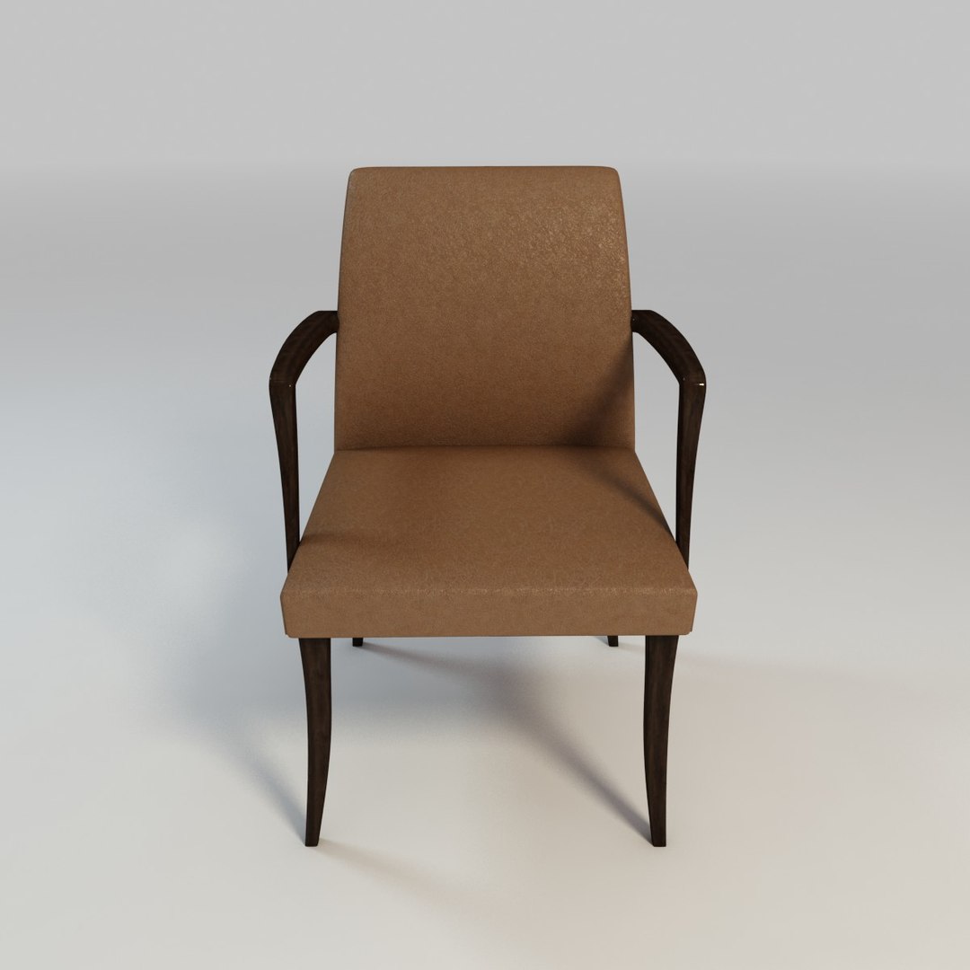 3d leather arm chair
