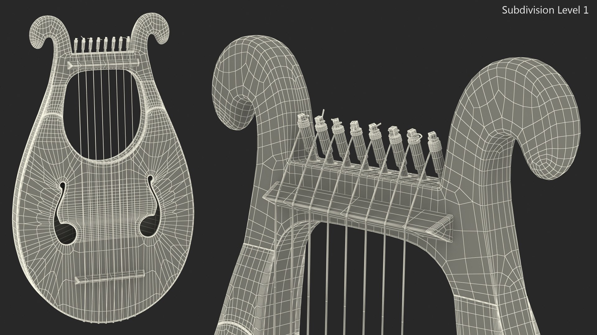 3D greek lyre harp 8 - TurboSquid 1612626