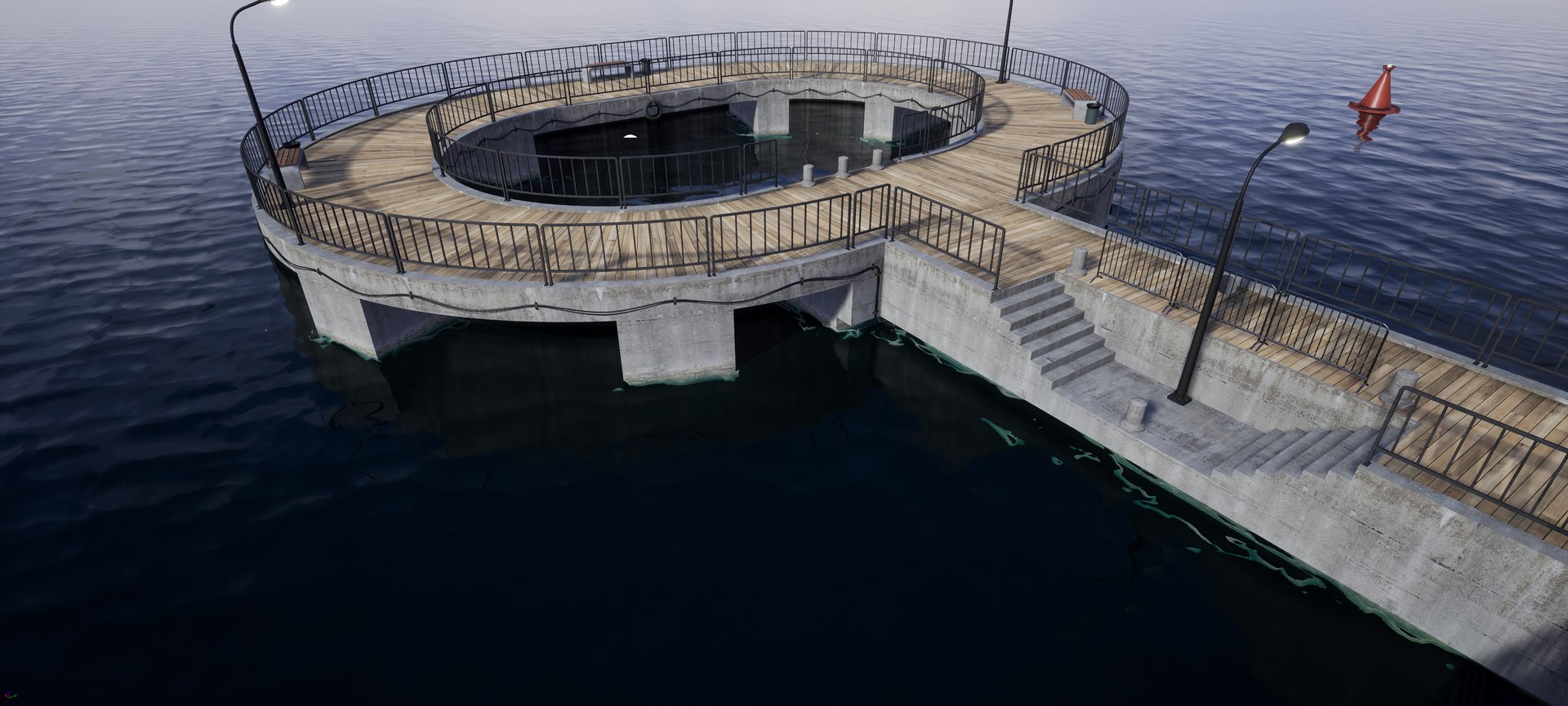 3D Model Concrete Pier And Bridge - TurboSquid 1897275