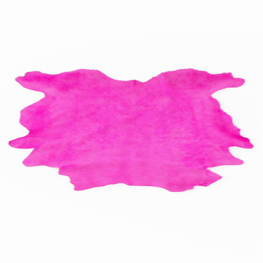 3D Wool Pink Cowhide Rug - TurboSquid 1553793