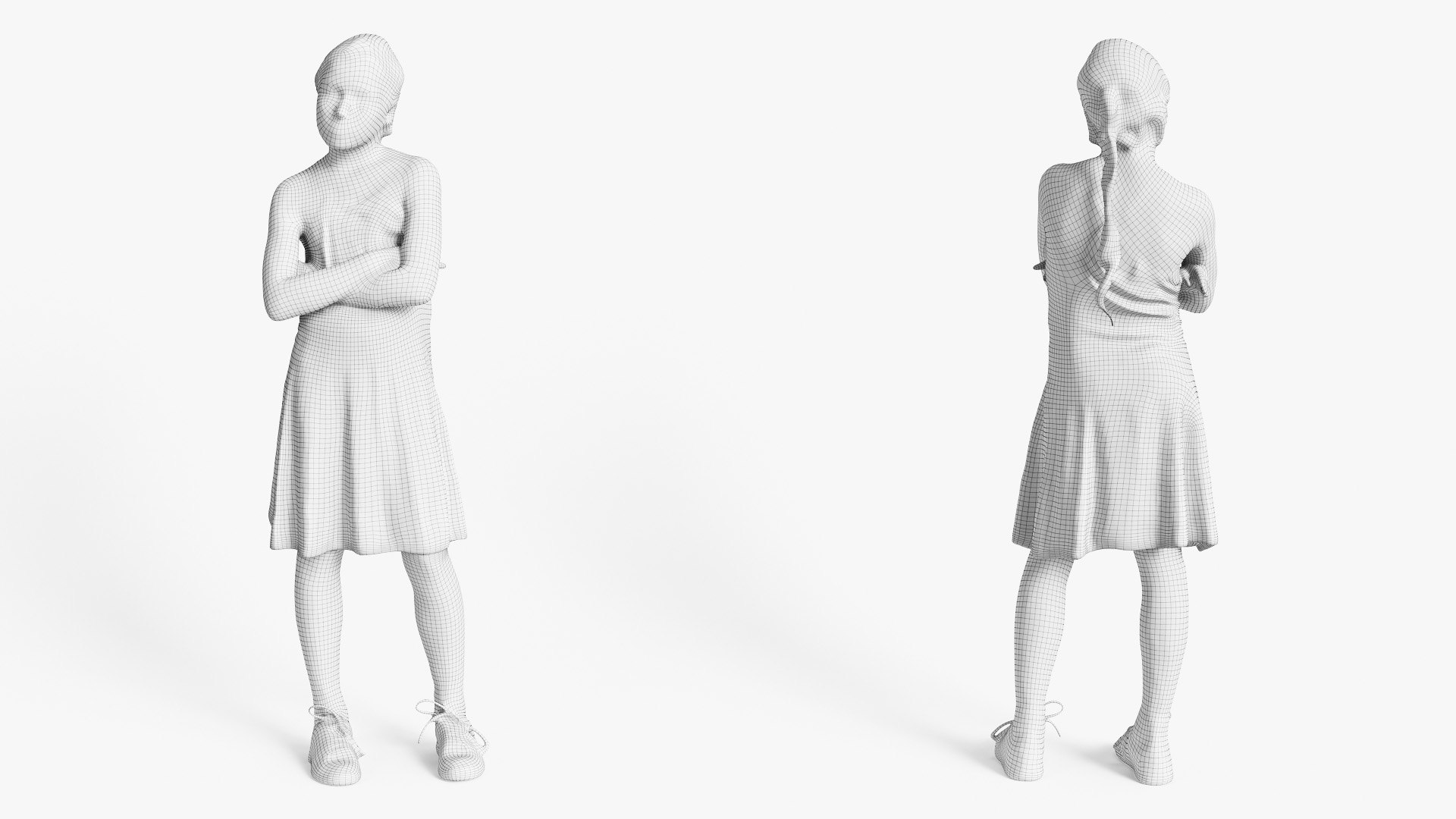 3D Model Sad Child Girl KS00029 - TurboSquid 1916289