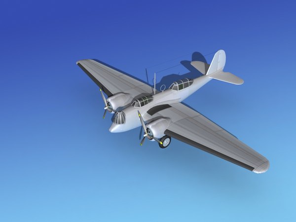 propellers martin b-10 metal 3d model