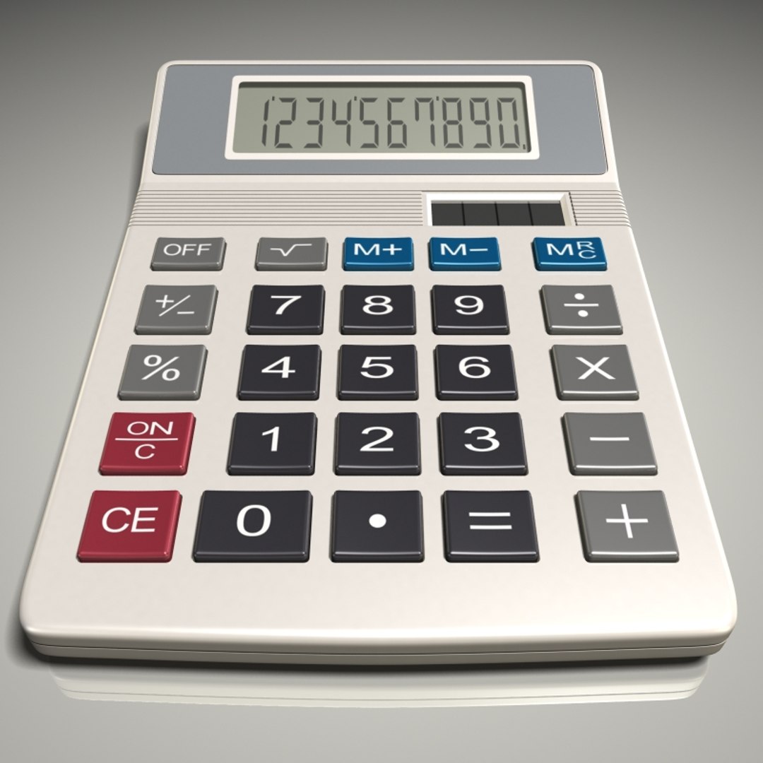 Calculator Number Decimal 3d Max