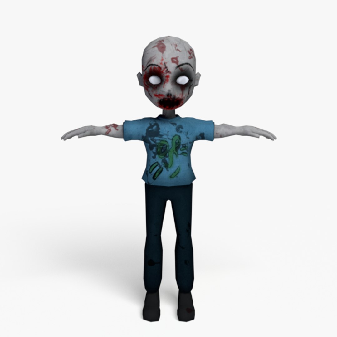 Cartoon Zombie Obj