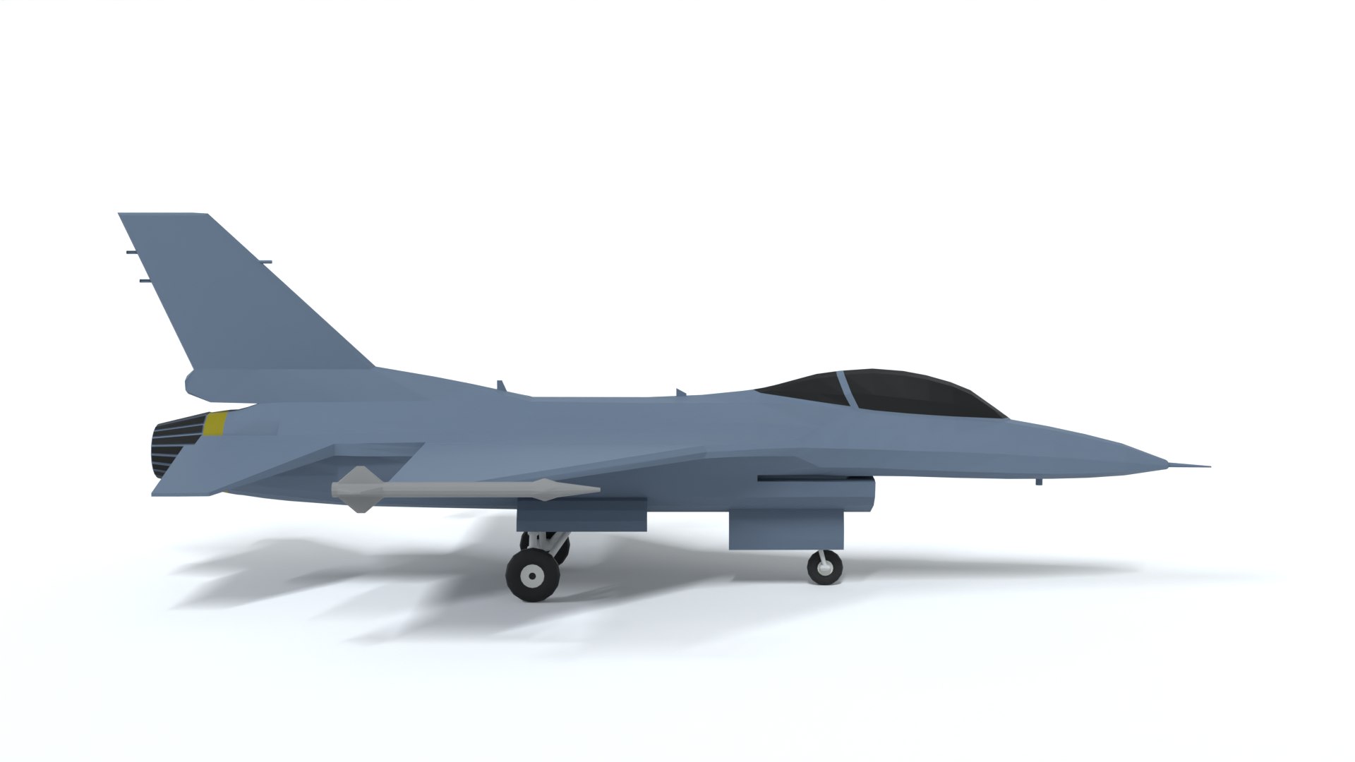3D Low Poly Cartoon F-16c Fighting Falcon - TurboSquid 1732349