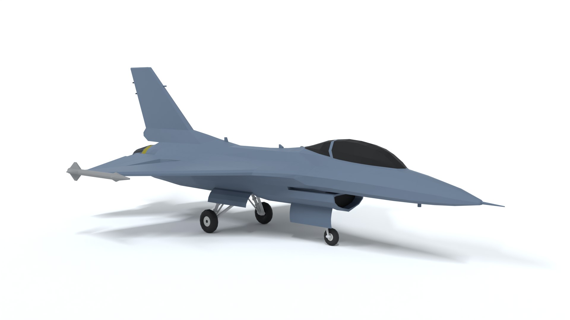 3D Low Poly Cartoon F-16c Fighting Falcon - TurboSquid 1732349