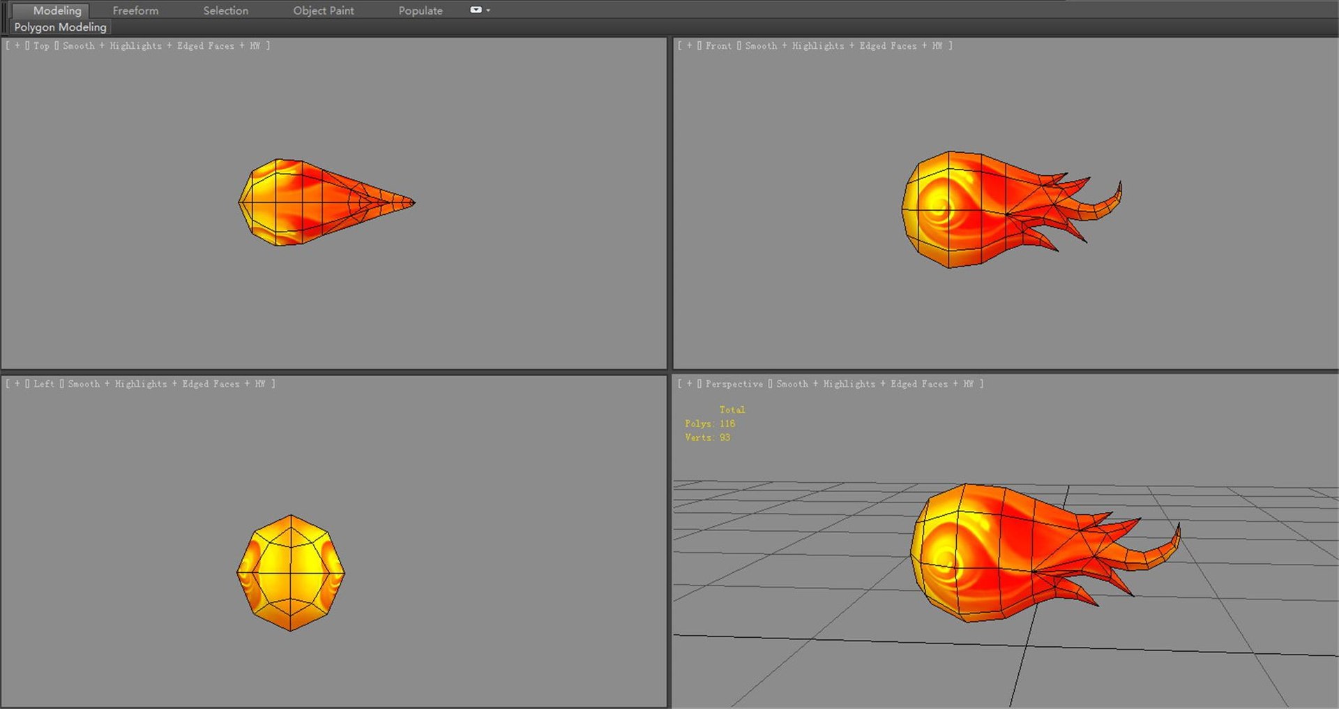 Spellcaster Skill - Fireball - Game Skills - Cartoon Flame 3D Model - TurboSquid 2260167
