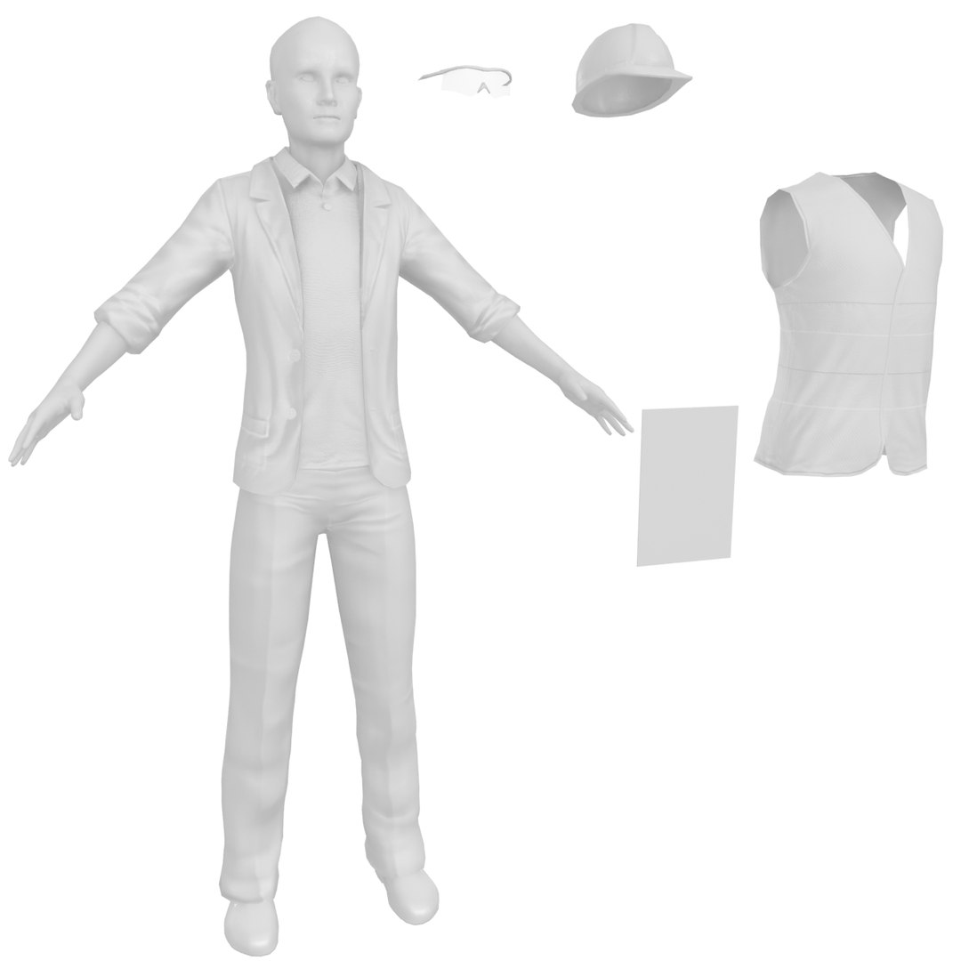 3D Female Engineer - TurboSquid 1356273