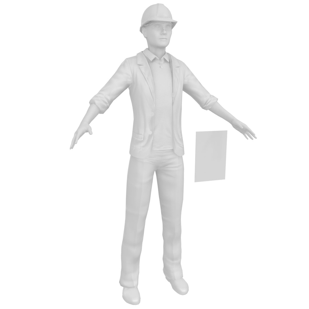 3D Female Engineer - TurboSquid 1356273