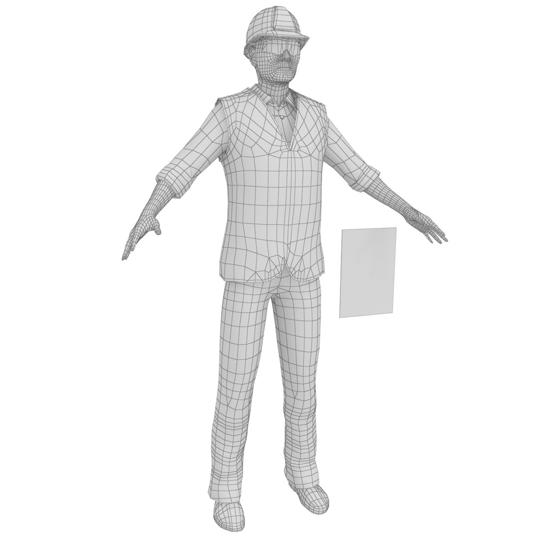 3D Female Engineer - TurboSquid 1356273