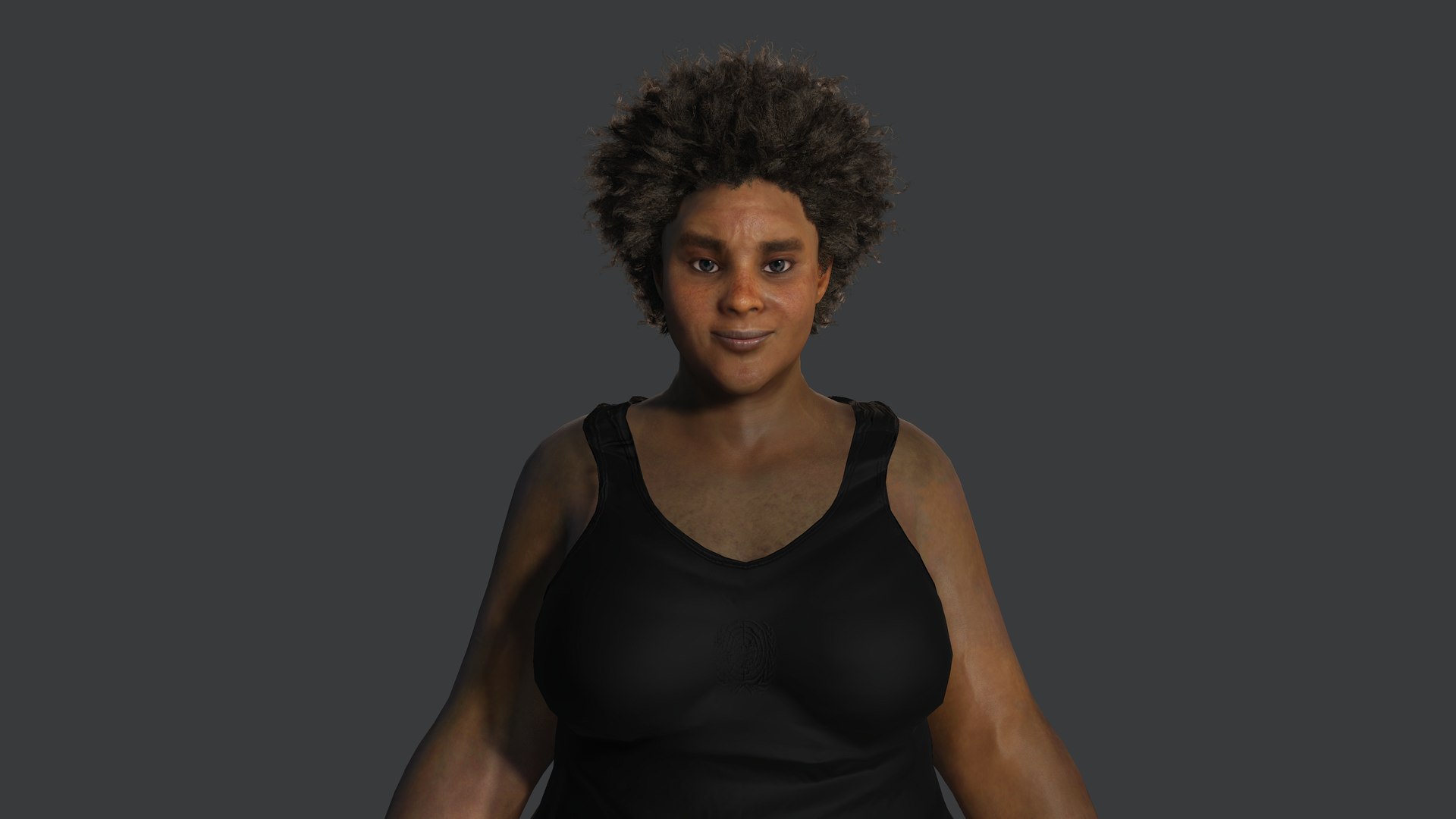 AAA 3D REALISTIC FEMALE CHARACTER - AFRICAN FAT WOMAN 3D Model ...