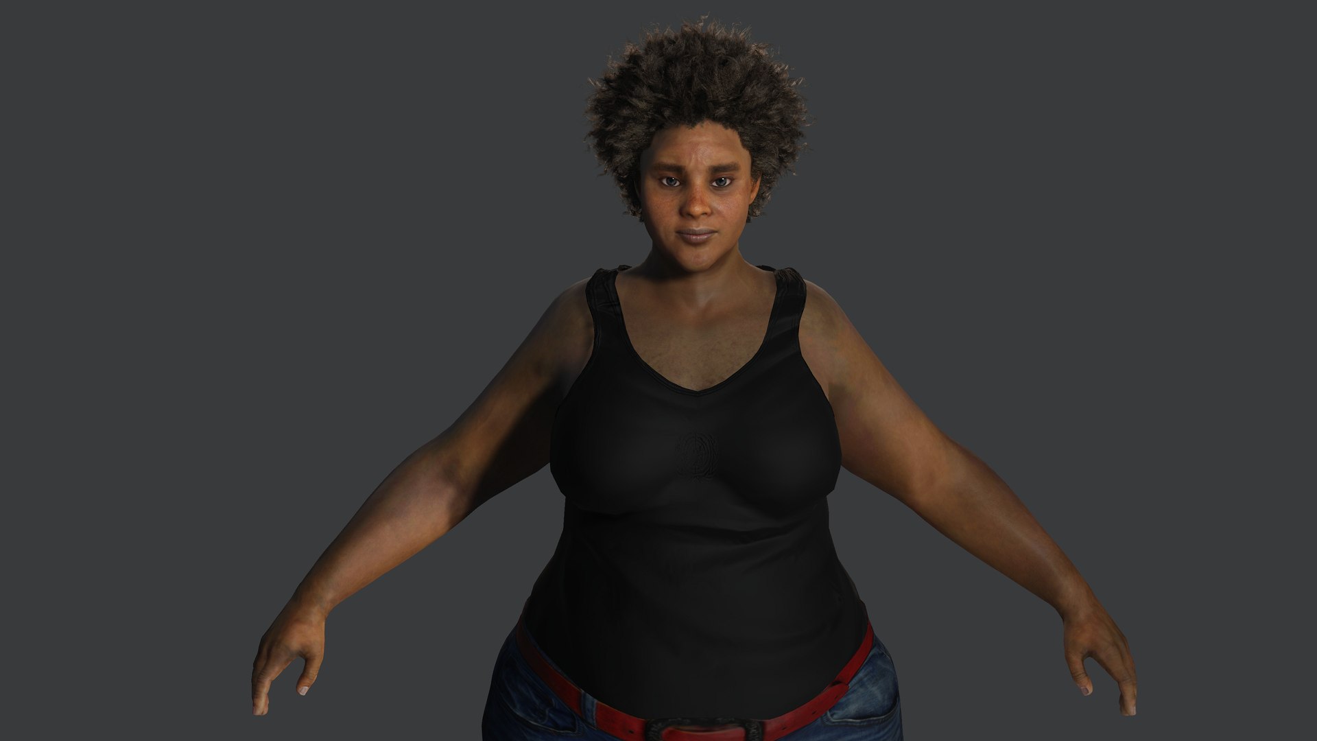 AAA 3D REALISTIC FEMALE CHARACTER - AFRICAN FAT WOMAN 3D Model ...