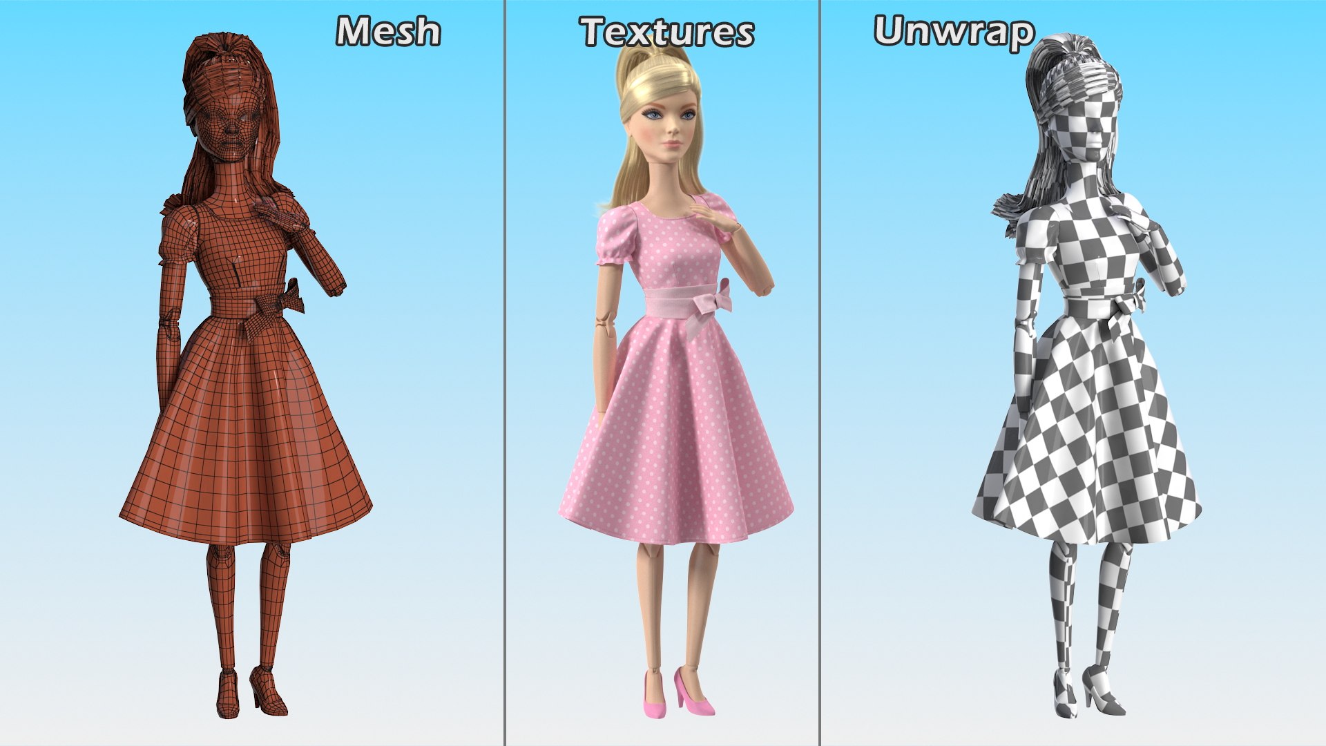 Barbie Dolls Collection 2 3D Model - TurboSquid 2006846