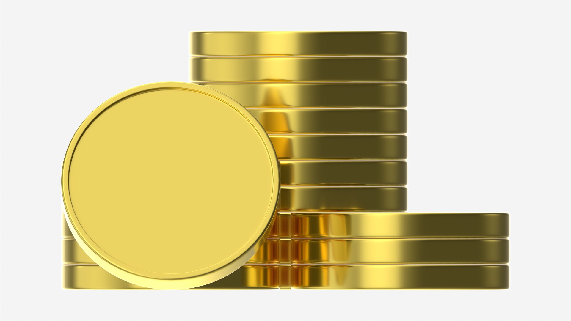 Blank Coin Stack 3D Model - TurboSquid 2108689