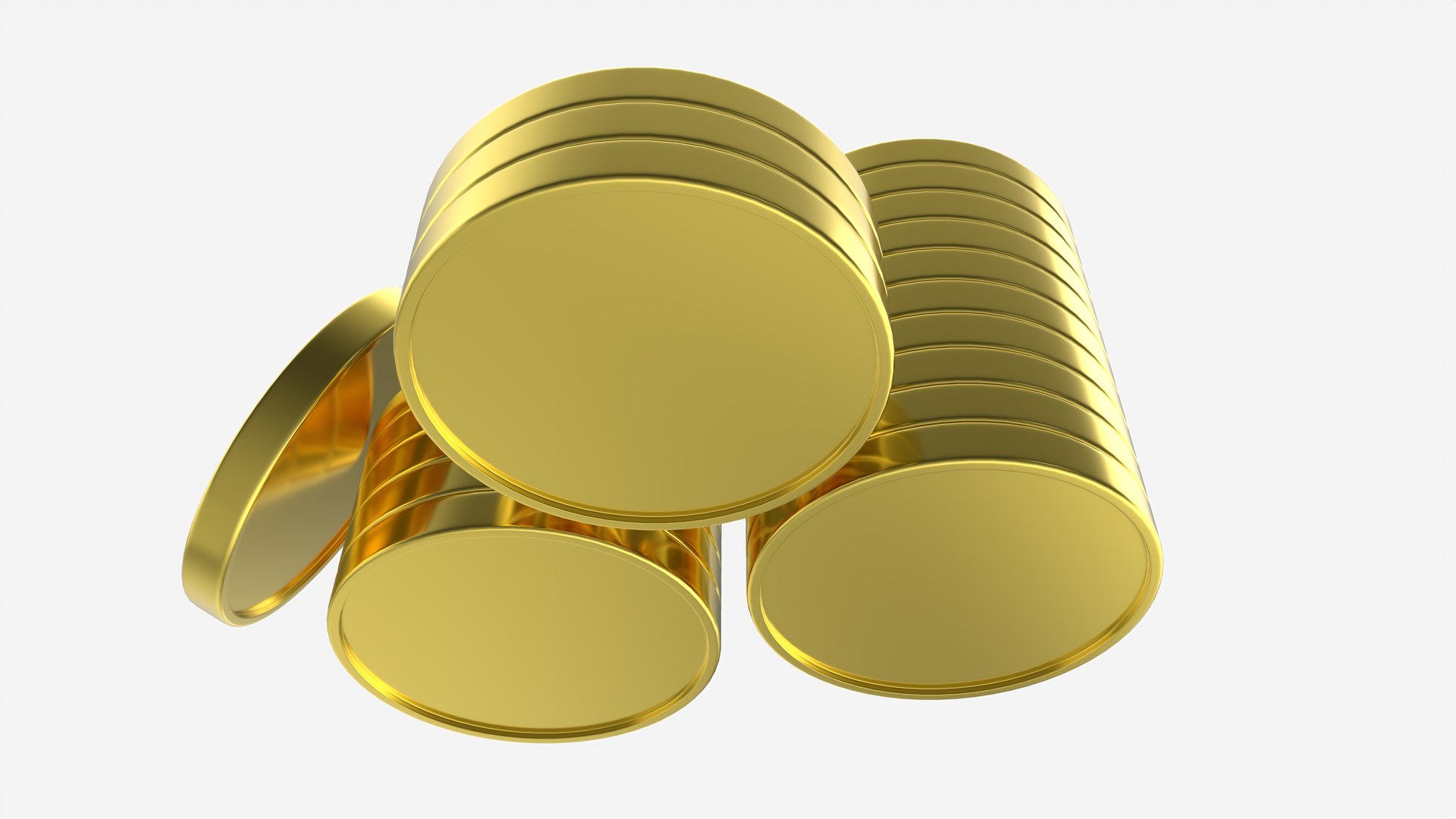 Blank Coin Stack 3D Model - TurboSquid 2108689