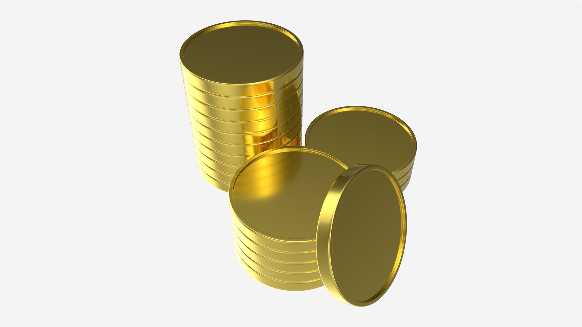 Blank Coin Stack 3D Model - TurboSquid 2108689