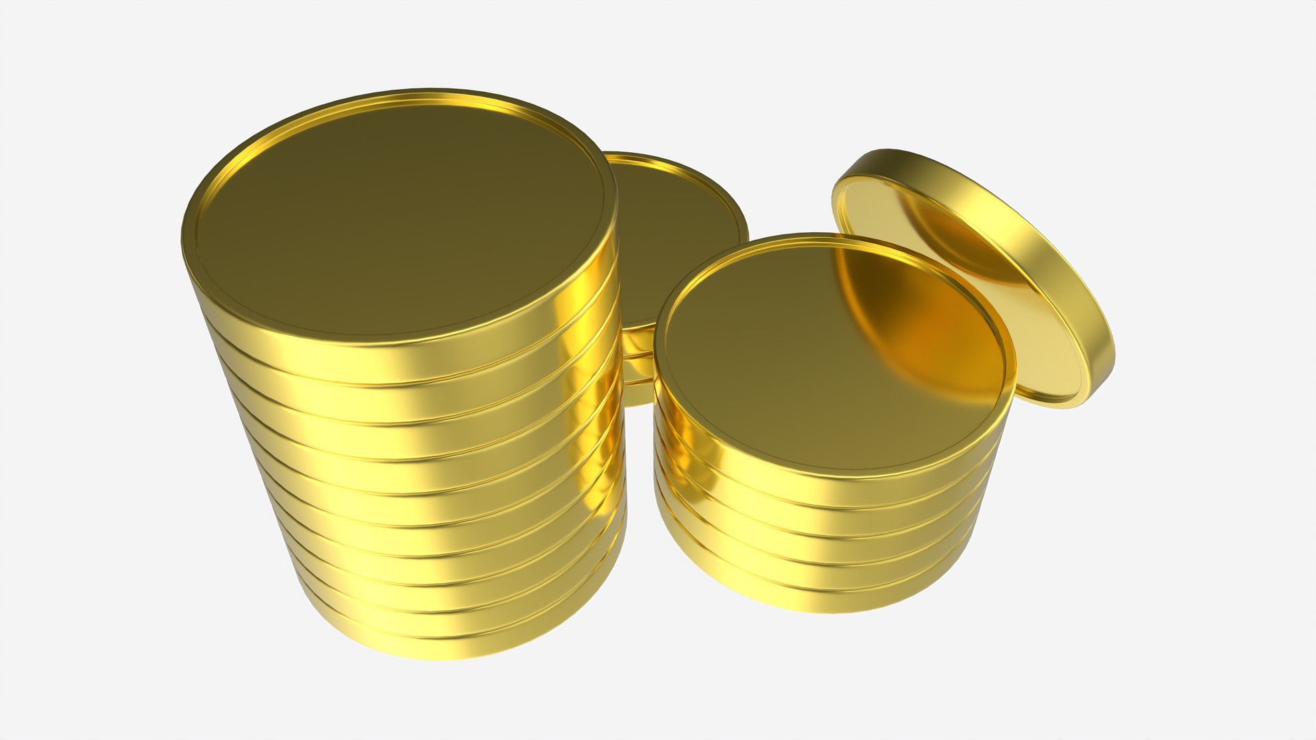 Blank Coin Stack 3D Model - TurboSquid 2108689