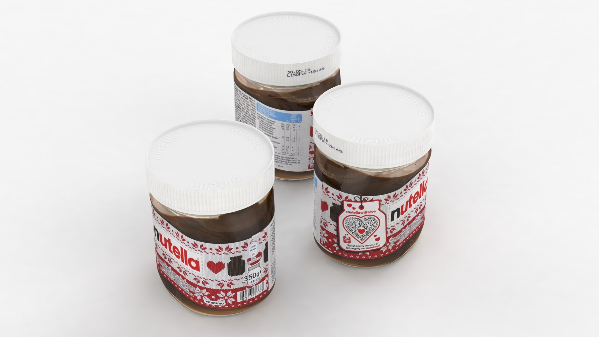 3D Nutella 350g Jar 2020 Model - TurboSquid 1654519