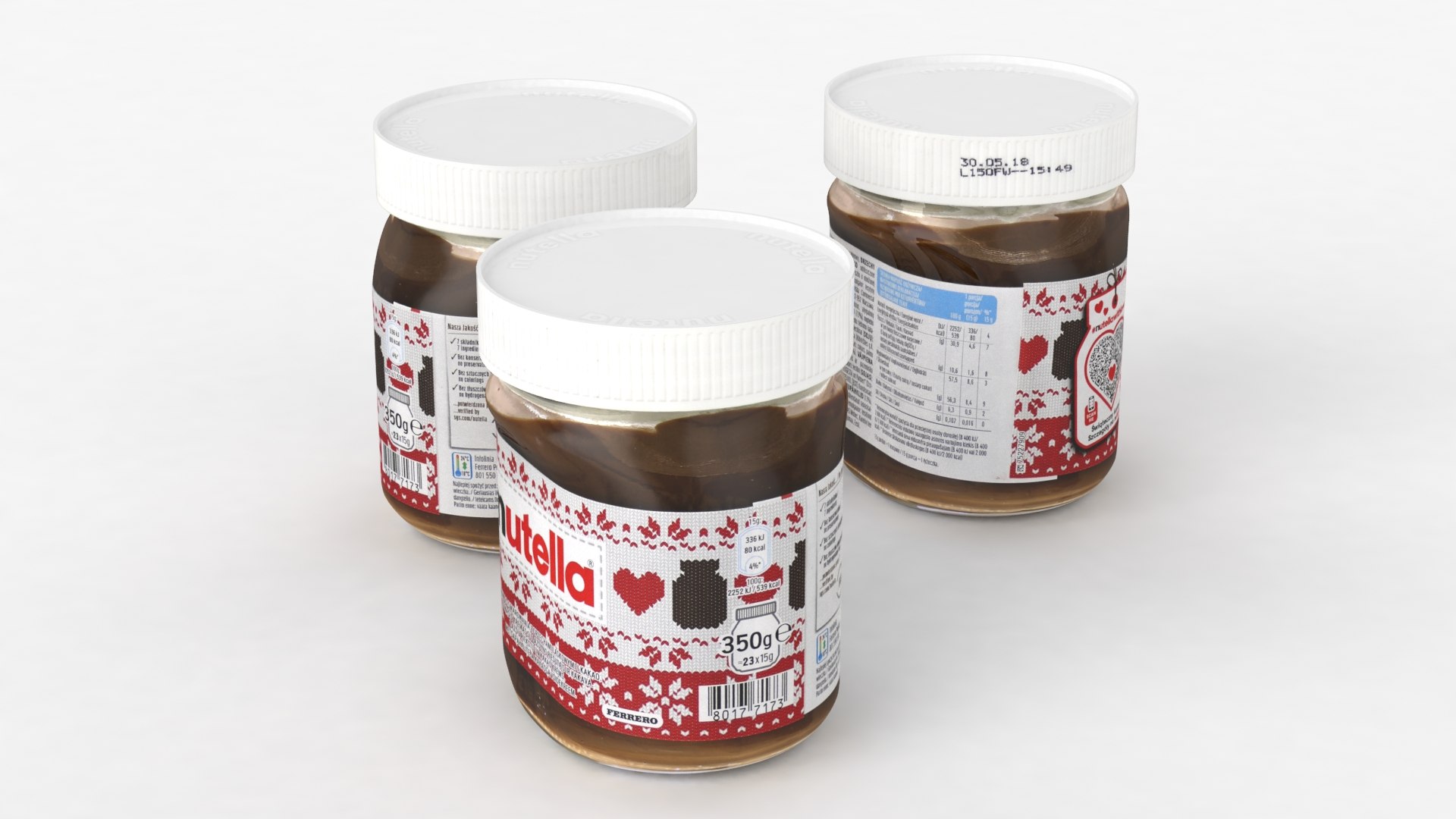 3D Nutella 350g Jar 2020 Model - TurboSquid 1654519