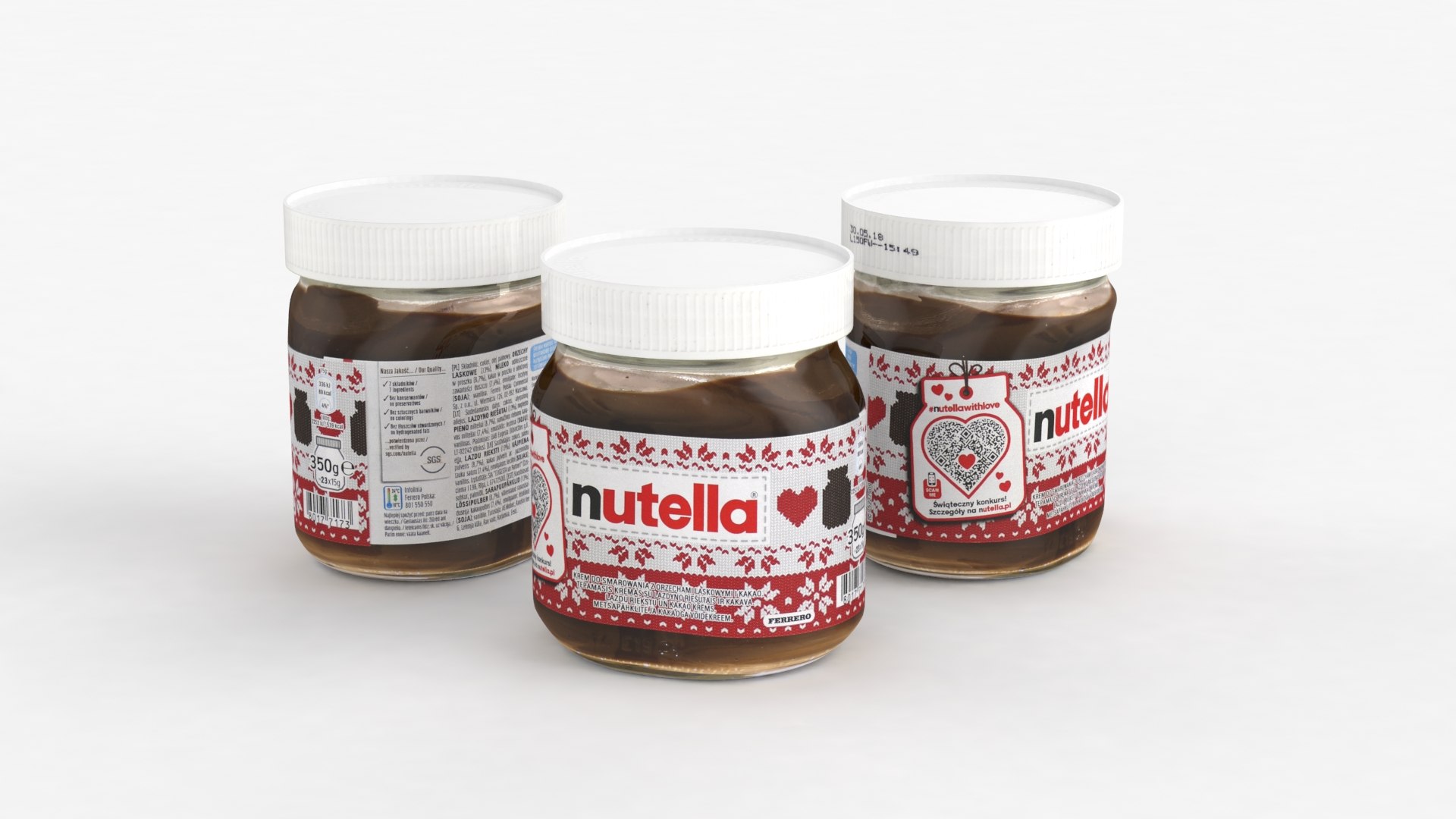3D Nutella 350g Jar 2020 Model - TurboSquid 1654519