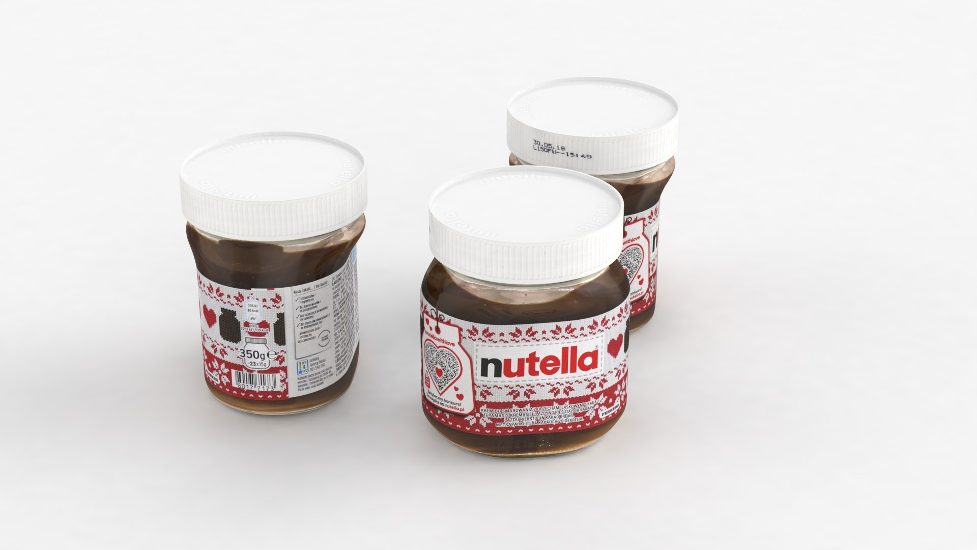 3D Nutella 350g Jar 2020 Model - TurboSquid 1654519