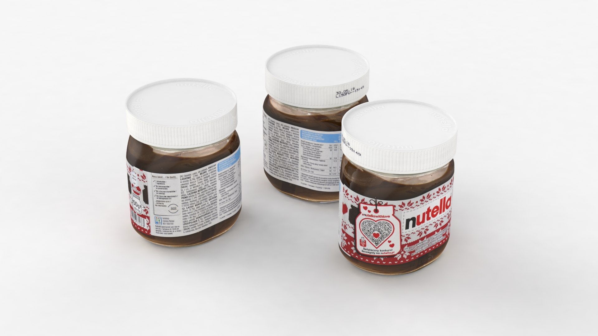 3D Nutella 350g Jar 2020 Model - TurboSquid 1654519