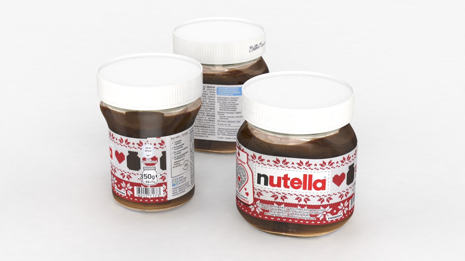 3D Nutella 350g Jar 2020 Model - TurboSquid 1654519