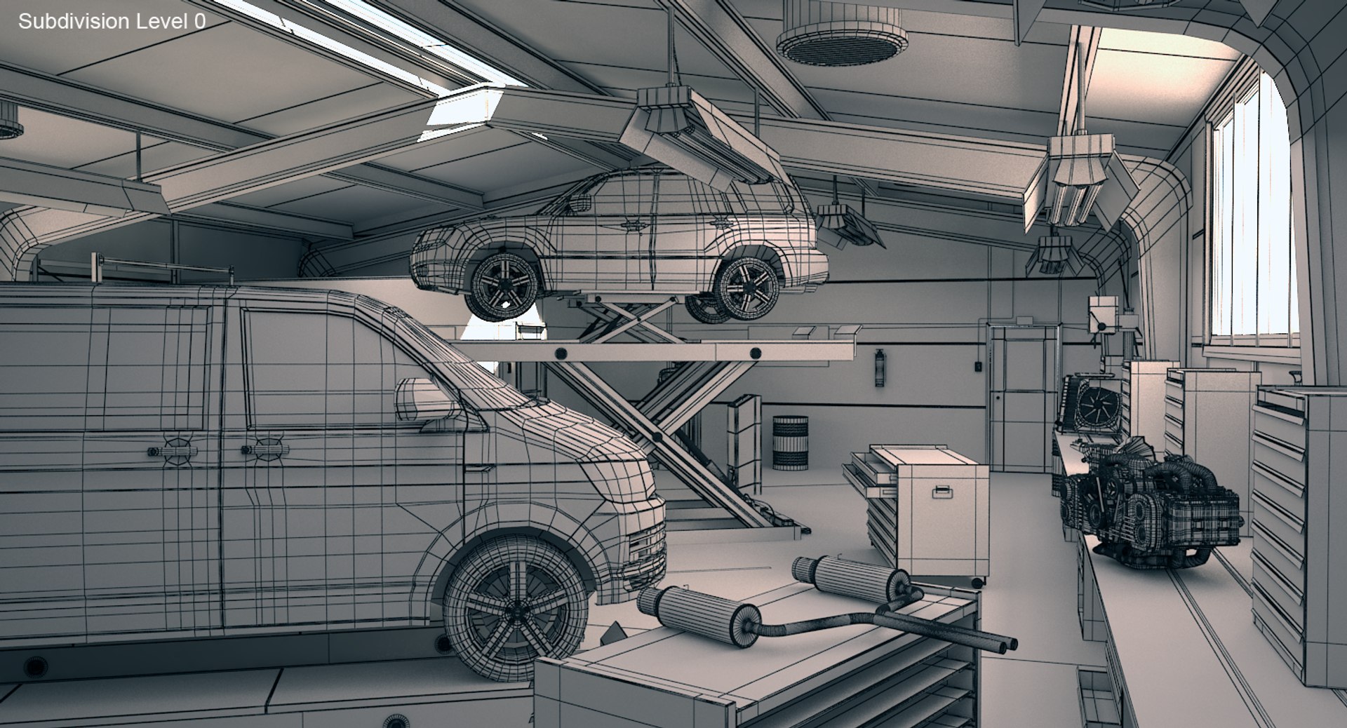 3D automotive workshop interior cars - TurboSquid 1408024