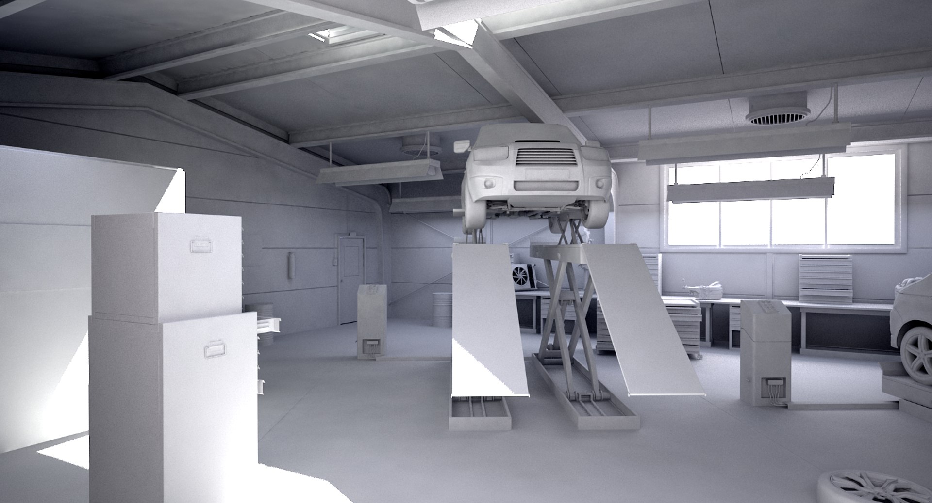 3D automotive workshop interior cars - TurboSquid 1408024