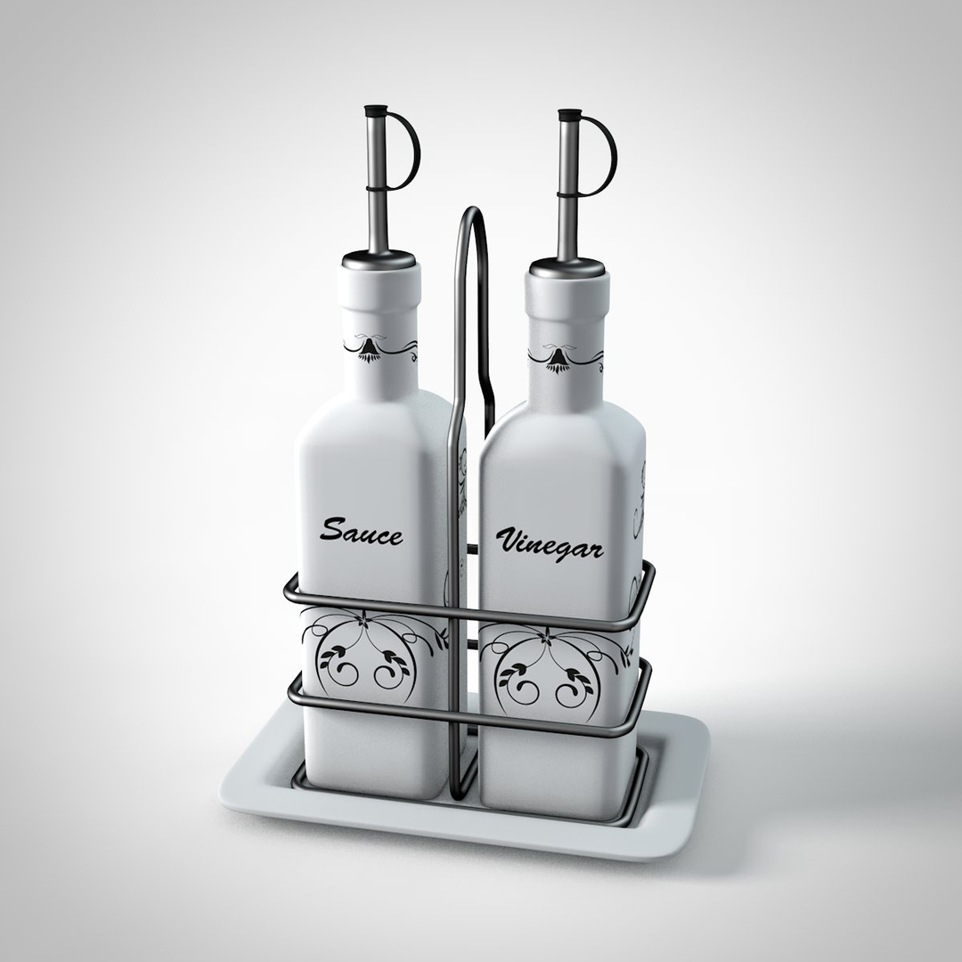 Condiment Bottle Set 3ds