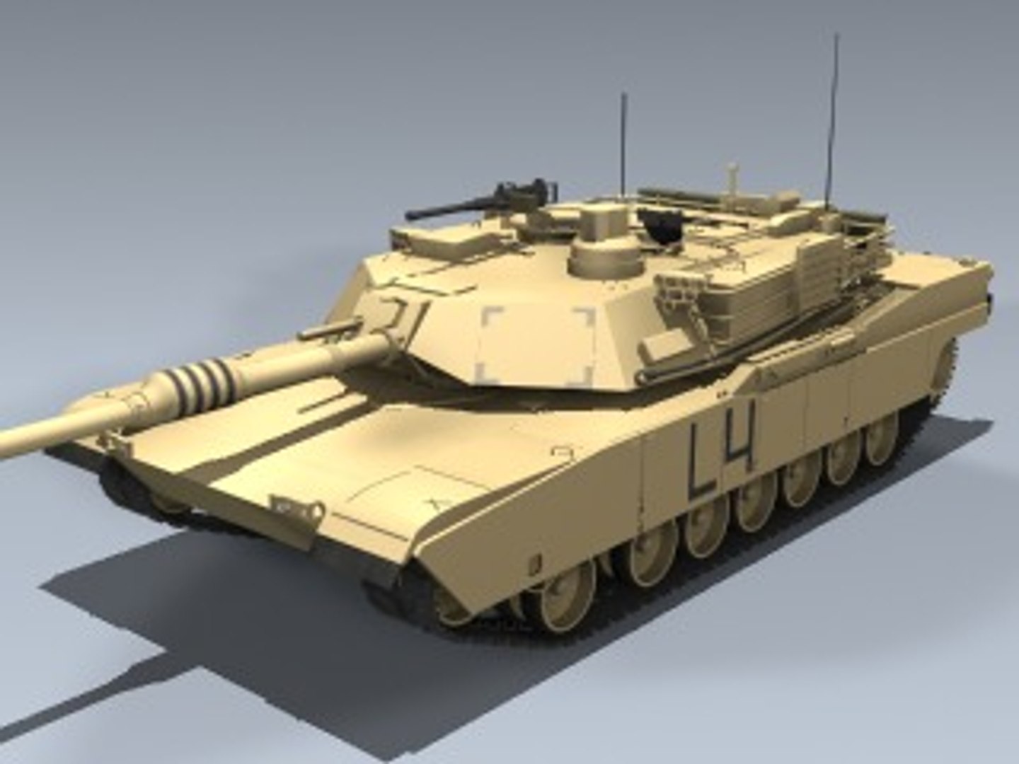 3d Model M1a2 Abrams Army Tank
