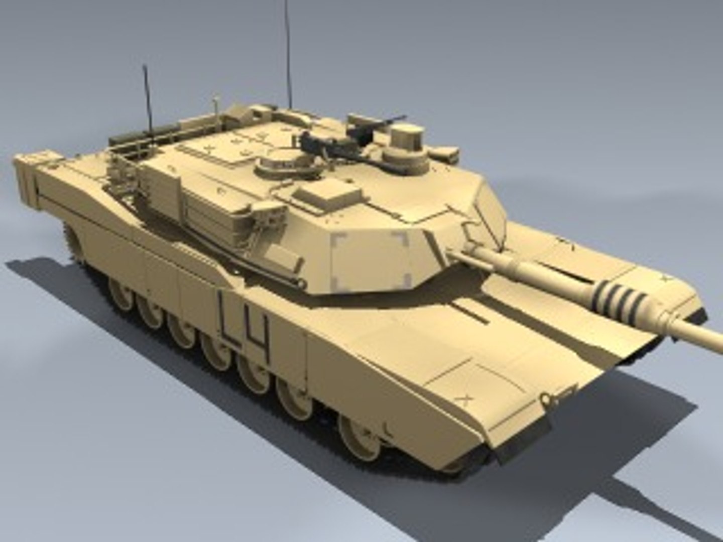 3d Model M1a2 Abrams Army Tank