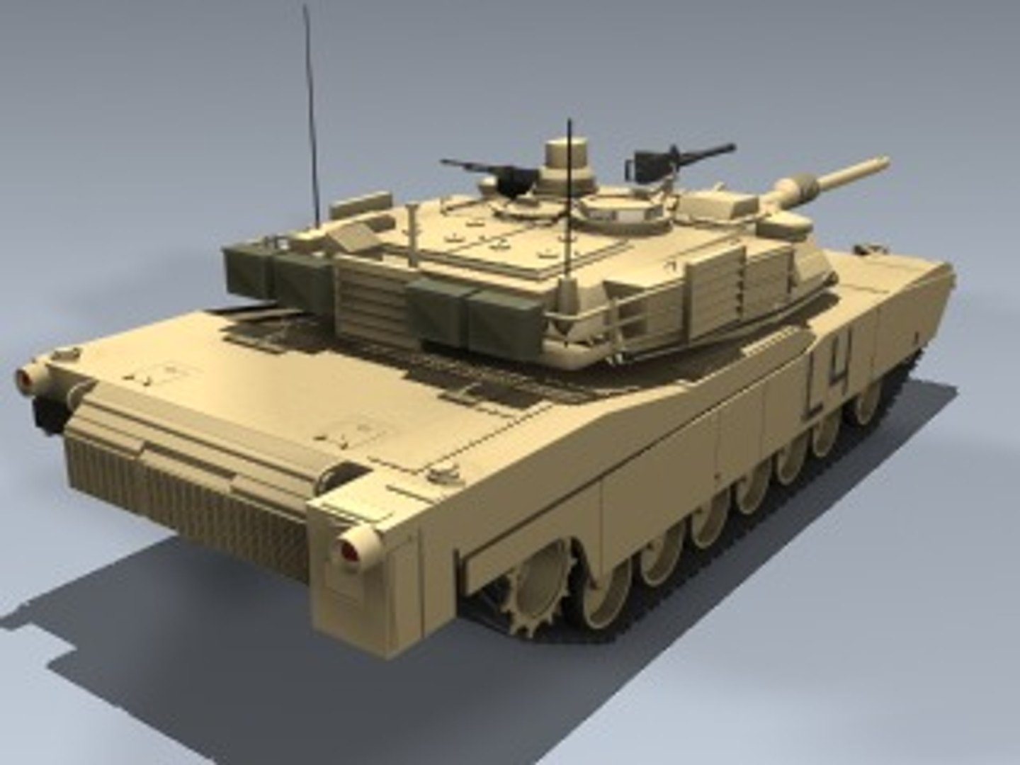 3d Model M1a2 Abrams Army Tank