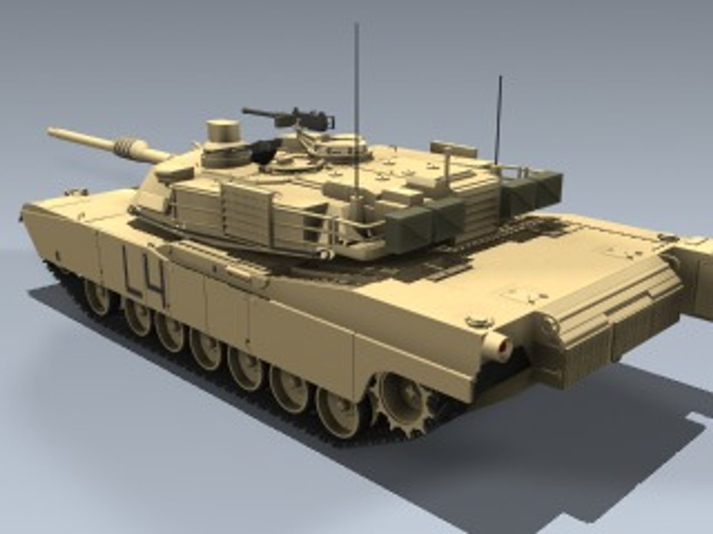 3d Model M1a2 Abrams Army Tank