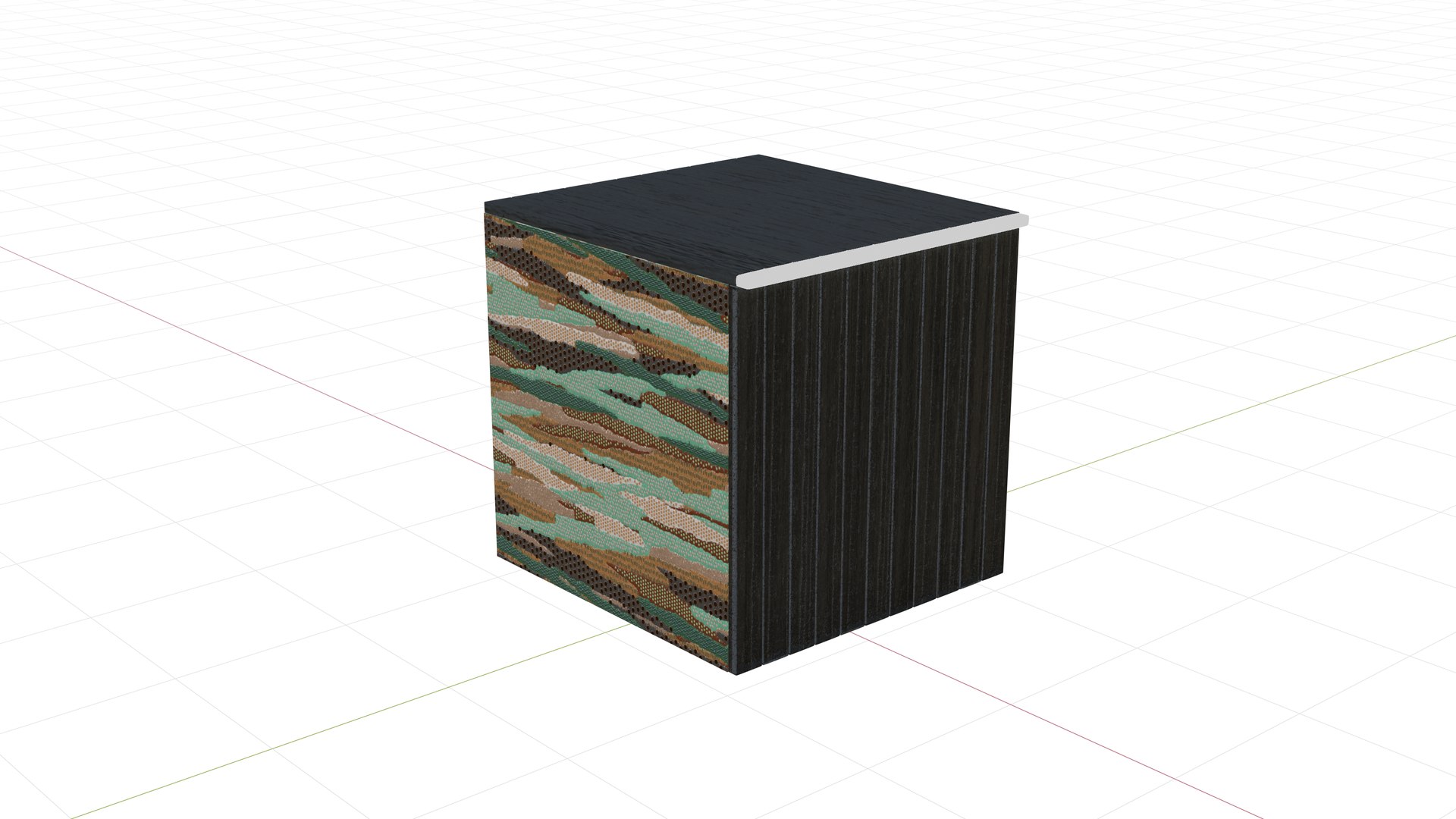 3D Model Modern Elegant Cube Table With Wooden Modules And Decorative ...