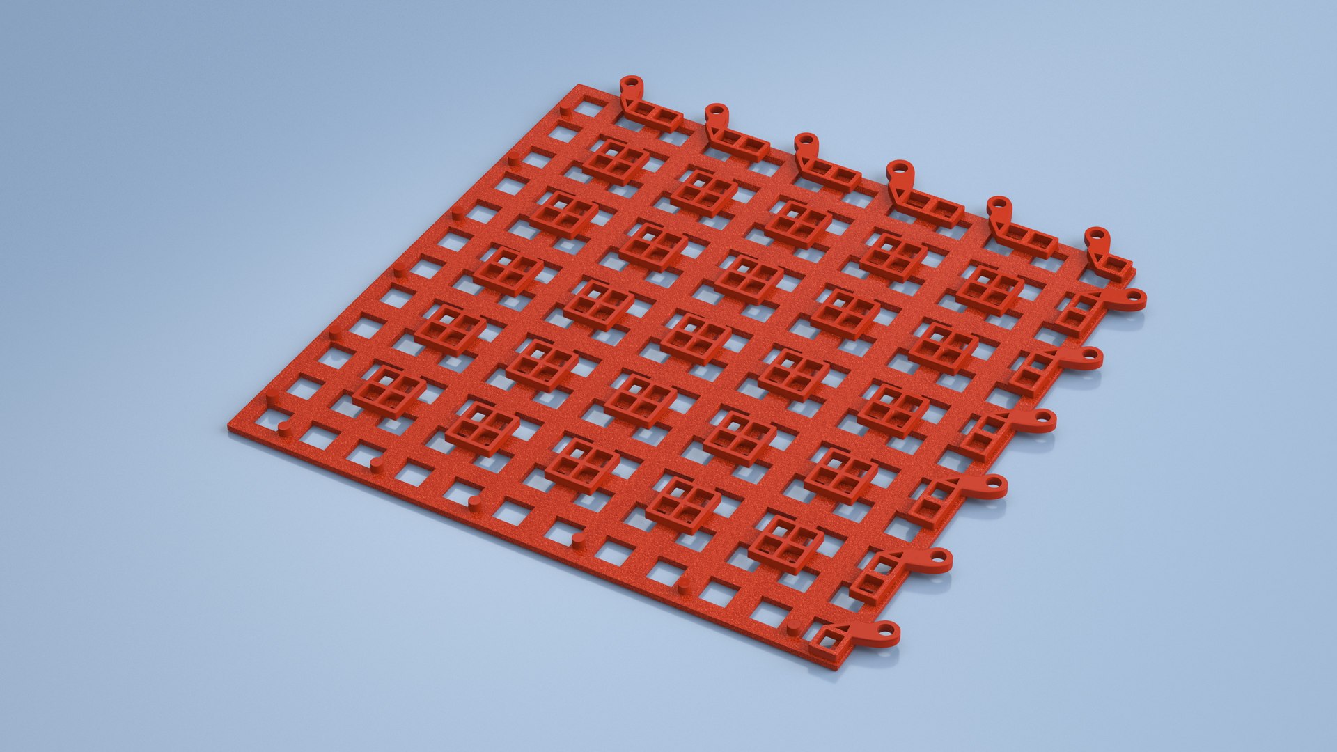 3D Plastic Gym Floor Mat Orange Model - TurboSquid 2234475