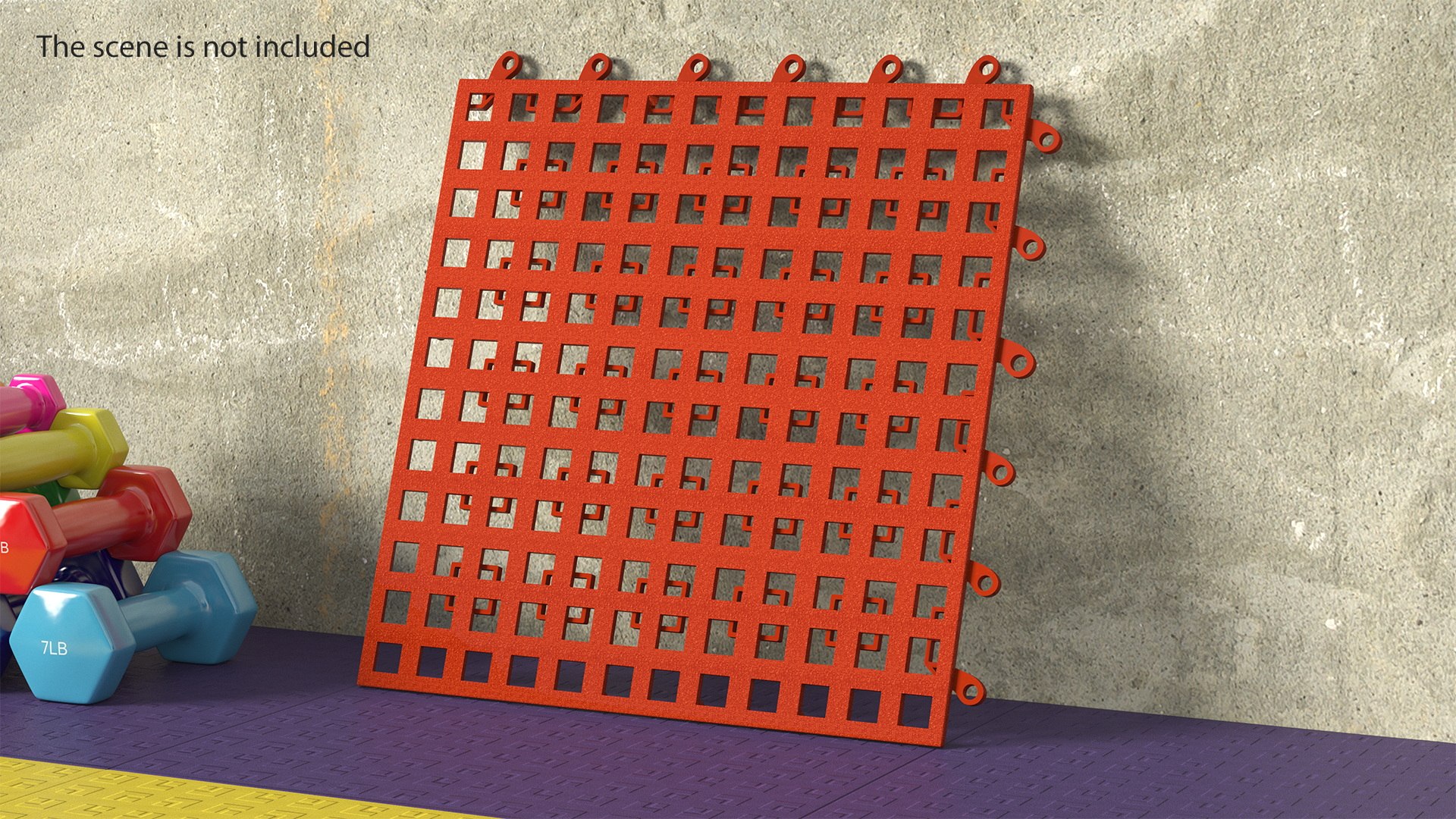 3D Plastic Gym Floor Mat Orange Model - TurboSquid 2234475