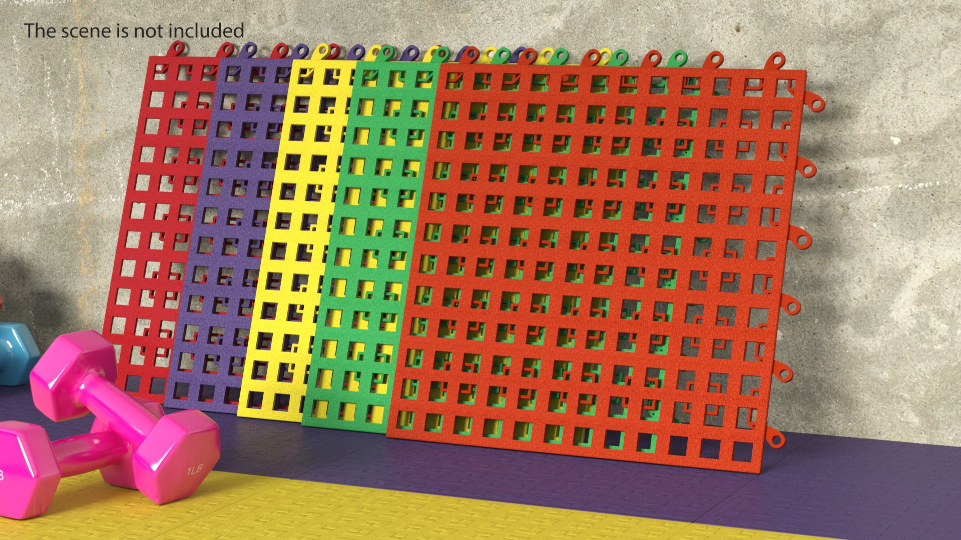 3D Plastic Gym Floor Mat Orange Model - TurboSquid 2234475