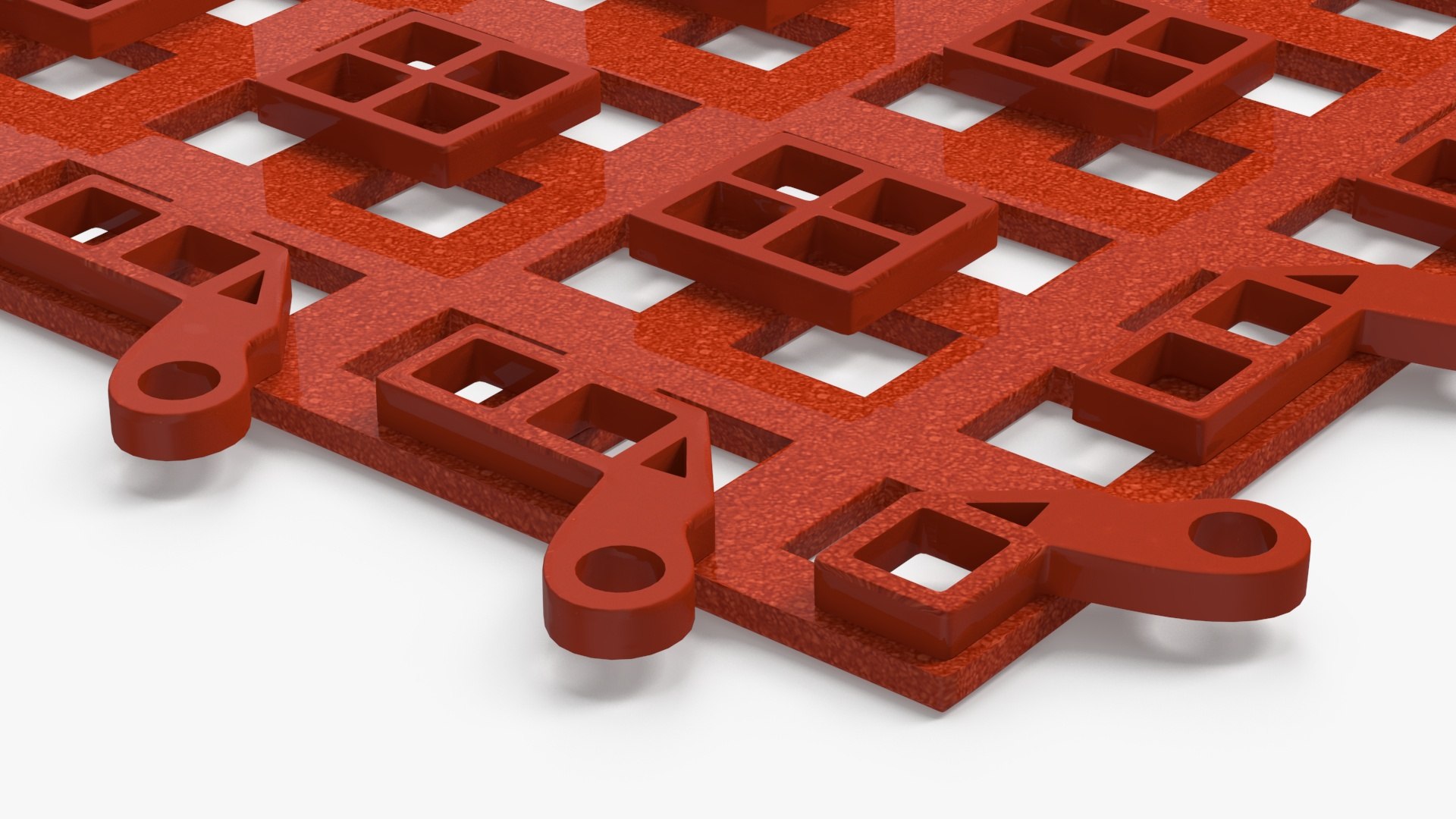 3D Plastic Gym Floor Mat Orange Model - TurboSquid 2234475