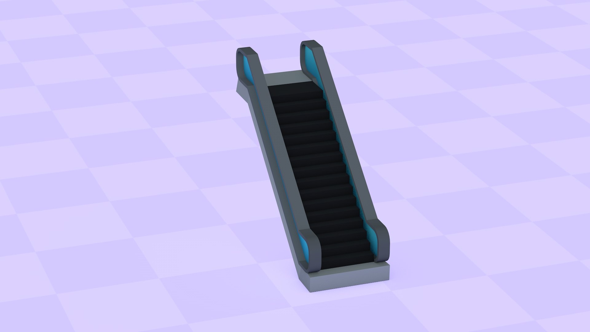 3D Low Poly - Stair And Escalator Model - TurboSquid 2328669
