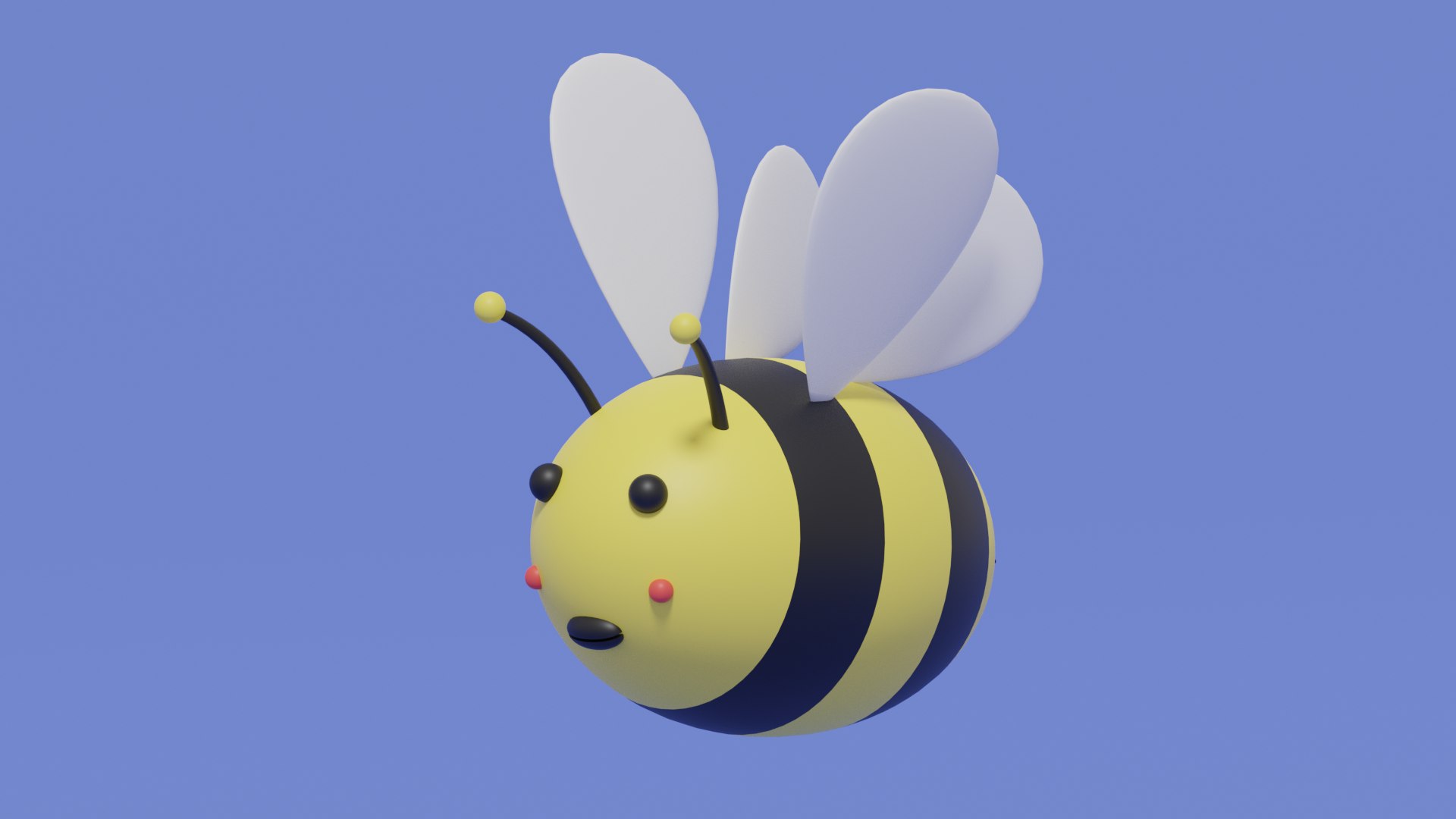 Cute Cartoon Bee 3D Model - TurboSquid 1808394