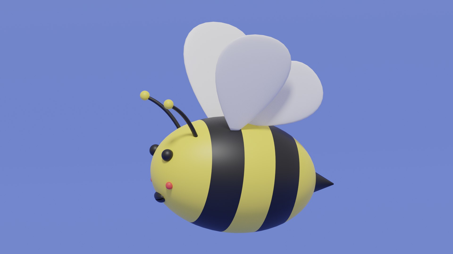 Cute Cartoon Bee 3D Model - TurboSquid 1808394